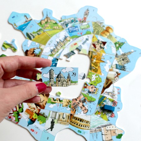 Puzzle Goose Game for Children 34 pieces France Escapade Made in France